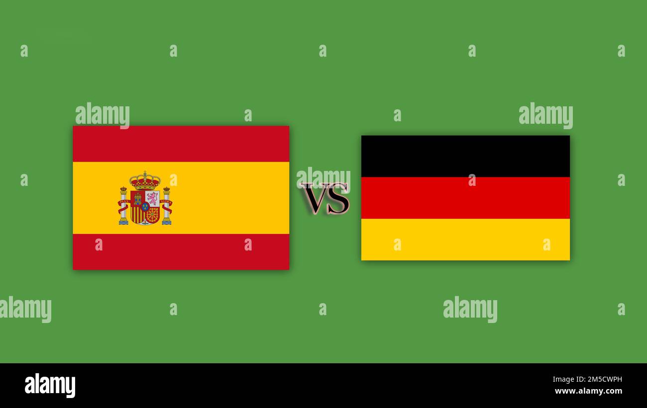 spain vs germany Football Match Design Element Stock Photo - Alamy