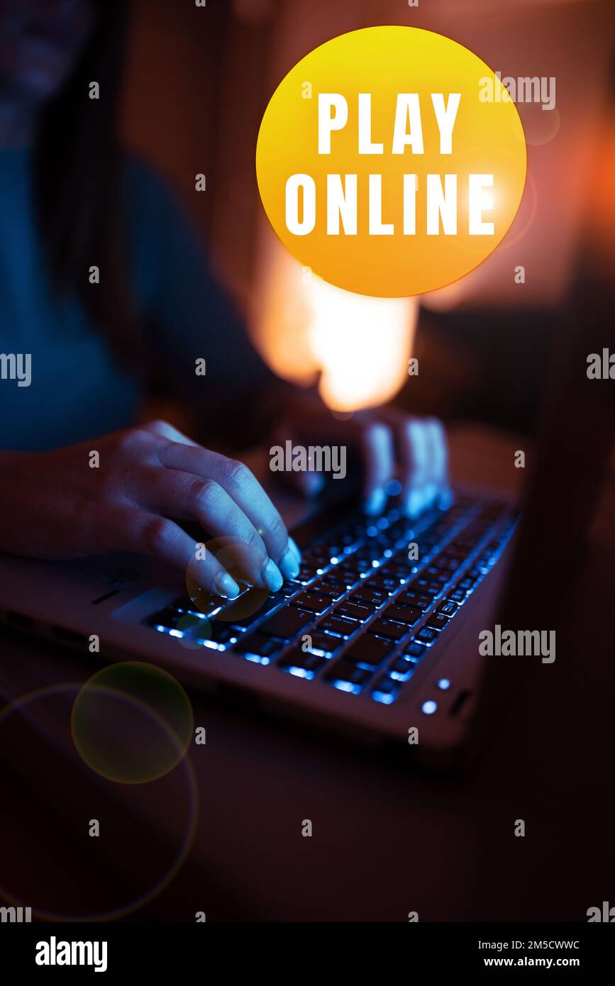 Inspiration showing sign Play Online. Conceptual photo a video game ...