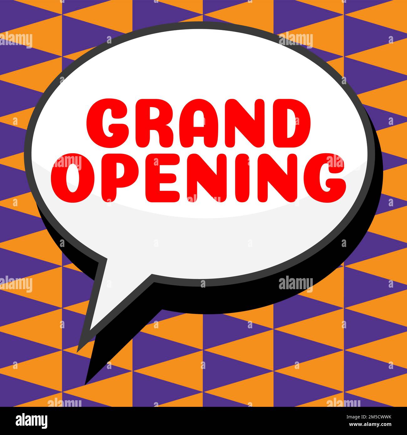 Inspiration showing sign Grand Opening. Business overview Ribbon ...