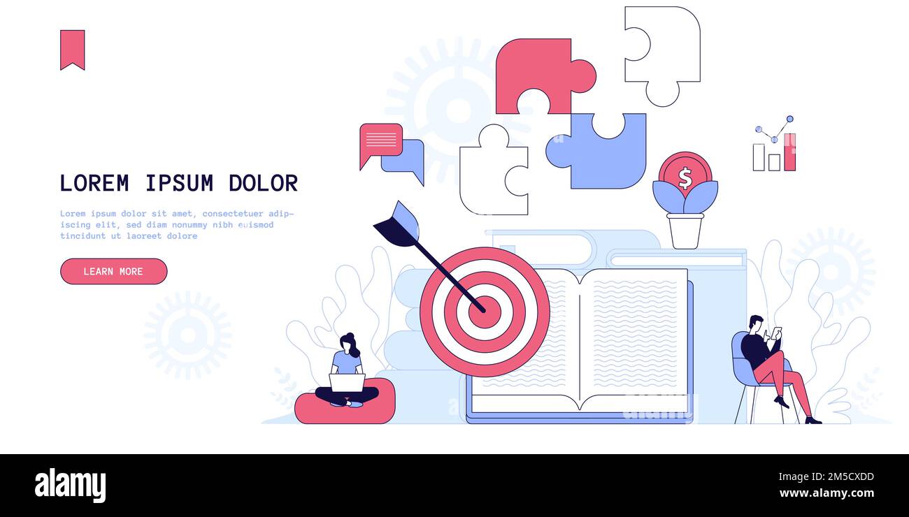 Social media marketing landing page template. Internet advertising ...