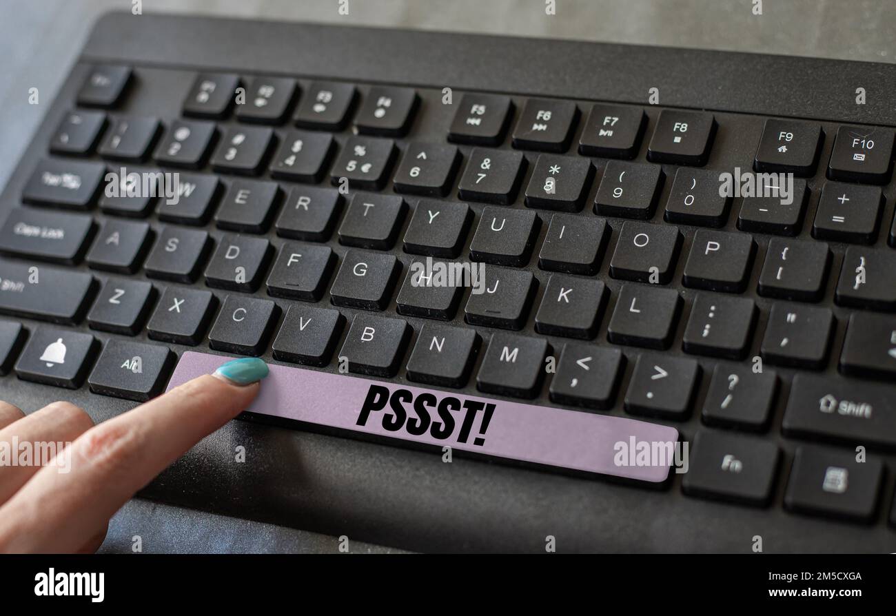 Conceptual display Pssst. Concept meaning Expression Way to attract ...