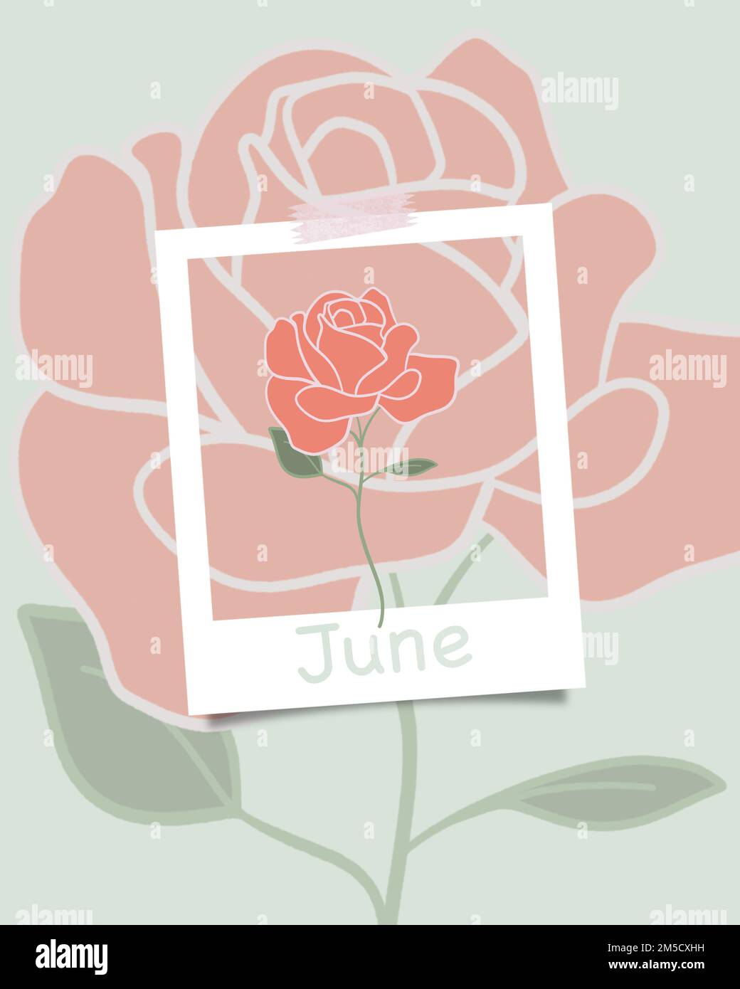 June calendar illustration hi-res stock photography and images - Alamy