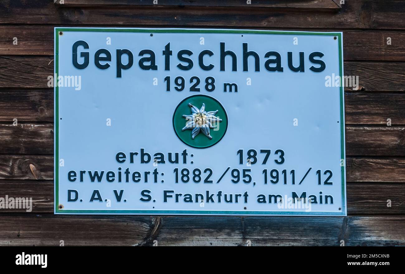 The image is of the German Alpine Club DAV Sektion Frankfurt owned ...