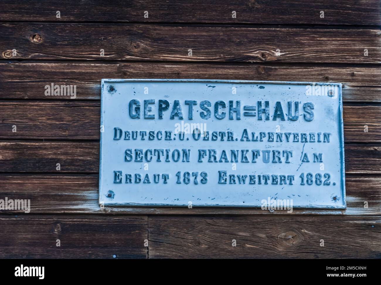 The image is of the German Alpine Club DAV Sektion Frankfurt owned ...