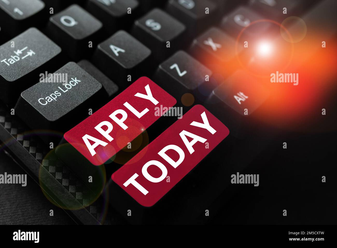 Text showing inspiration Apply Today. Business approach to request ...