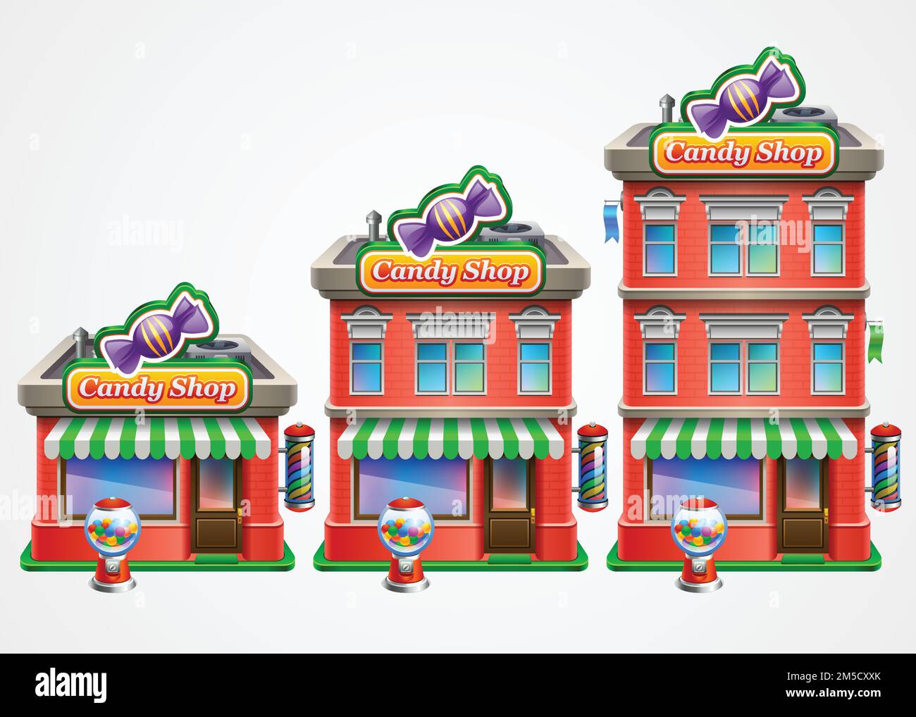 Growing business concept. Candy shop infographic. Eps 10 Stock Vector ...