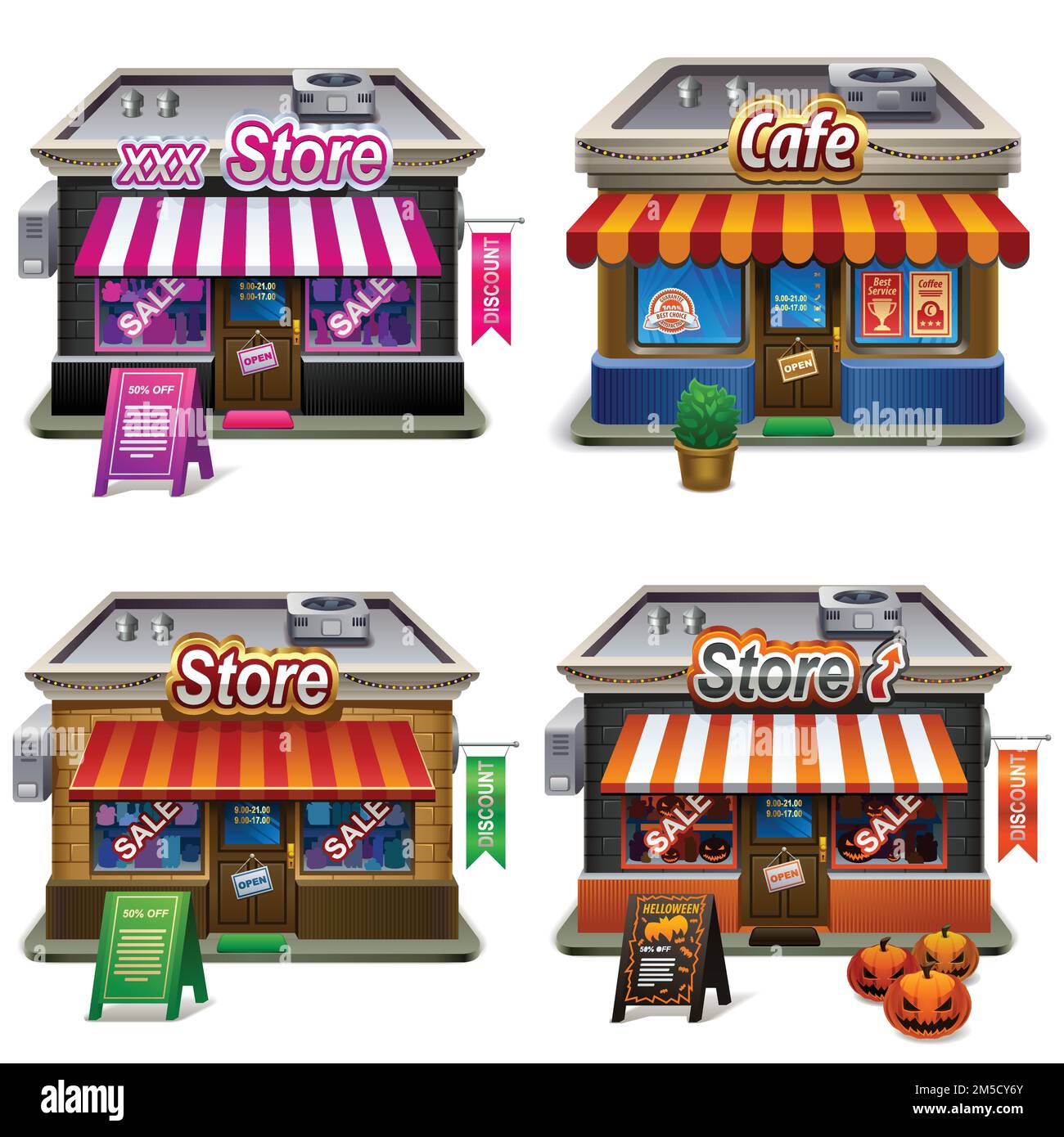 Store icon set. Vector illustration Stock Vector Image & Art - Alamy