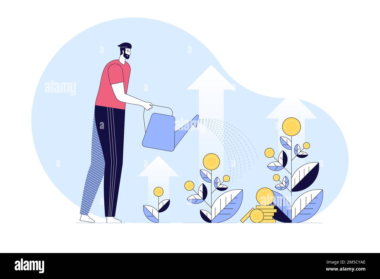 Increase revenue design of web banner concept. Idea of capital growth ...