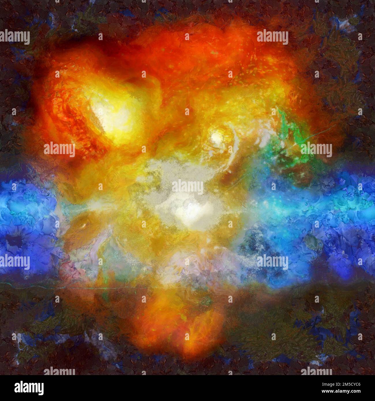 Deep Space Painting. 3D rendering Stock Photo - Alamy