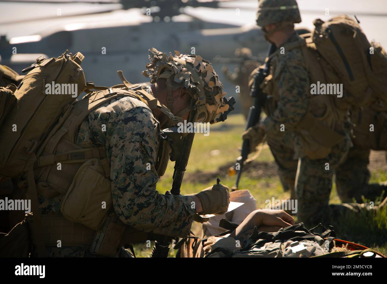 U.S. Navy Hospital Corpsman 3rd Class Jordan Kowitz with Weapons ...