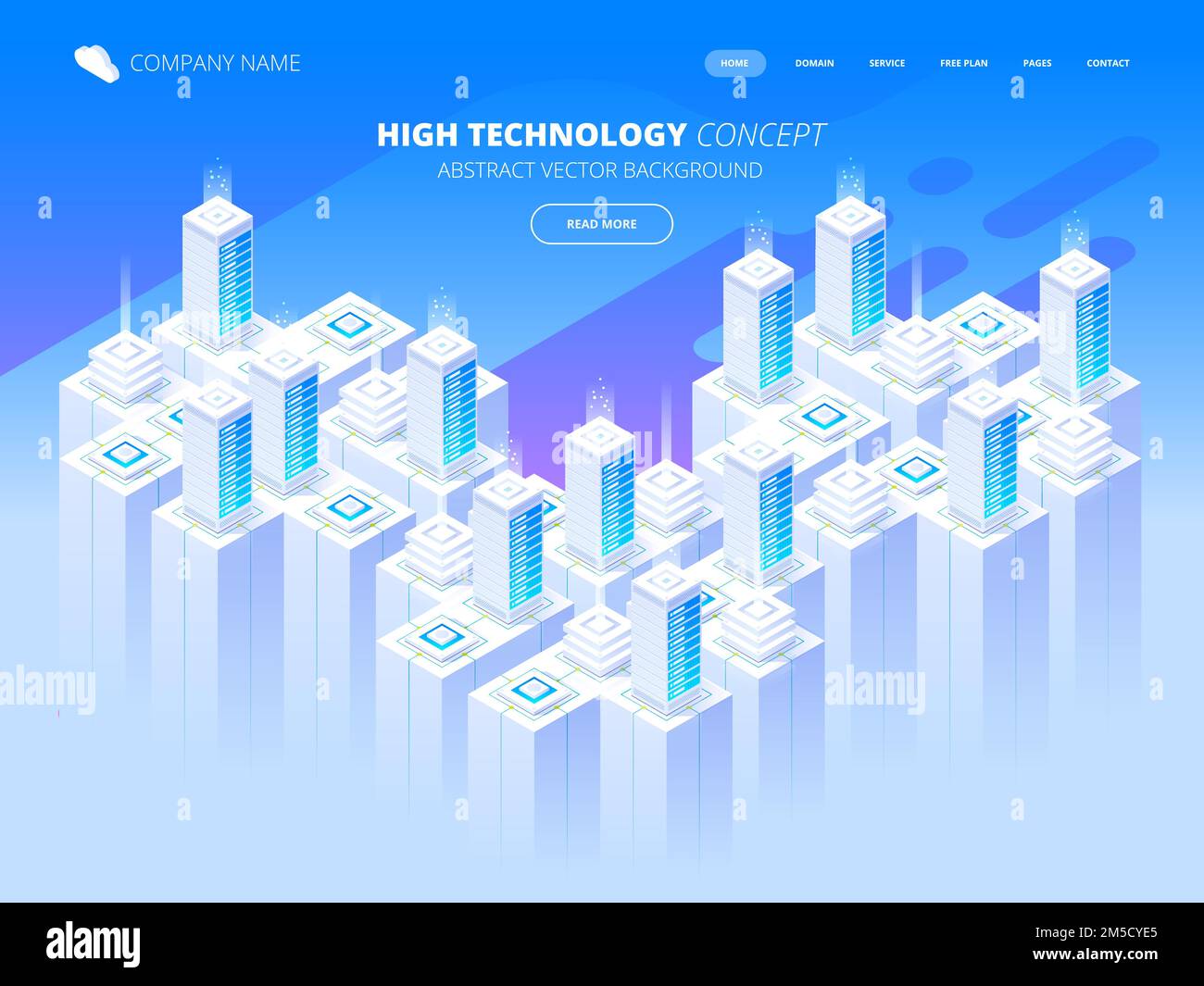 Hosting Services Data Center Server Server Room Template Of Page On Information Technologies