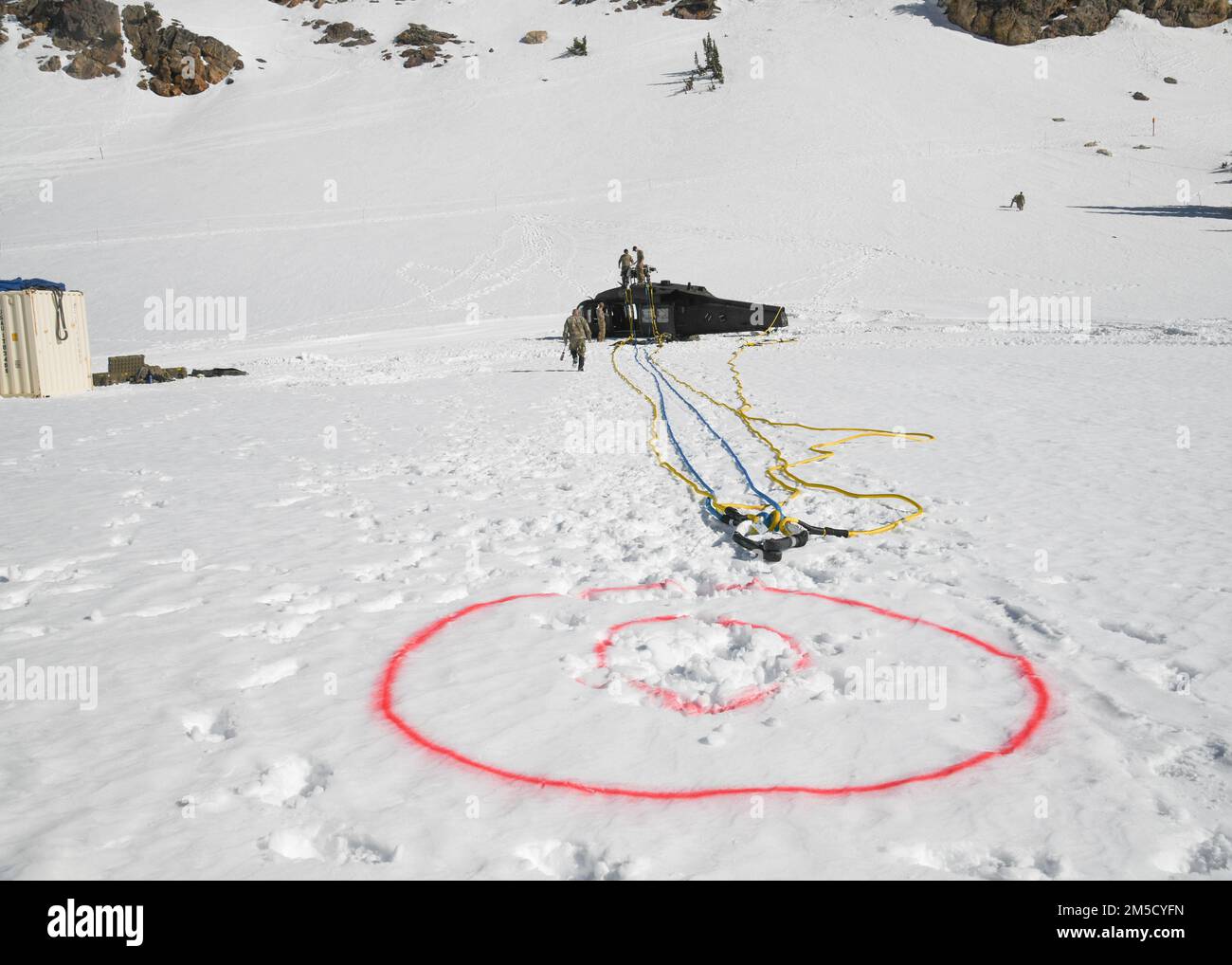 Combined crews from the Utah and Nevada Army National Guard prepare a ...