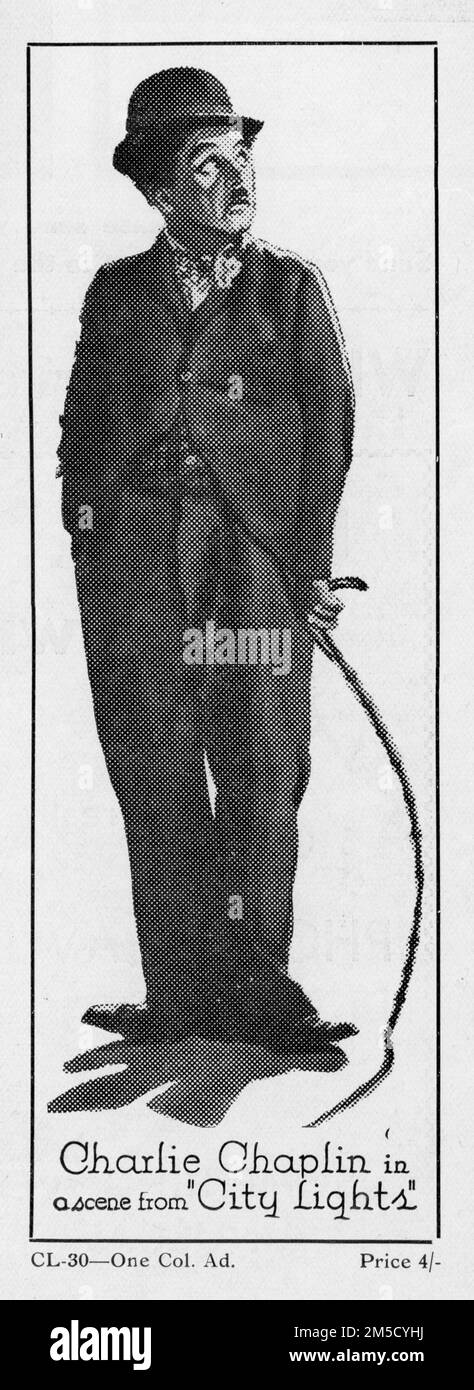 CHARLIE CHAPLIN as The Tramp in CITY LIGHTS 1931 written and directed ...