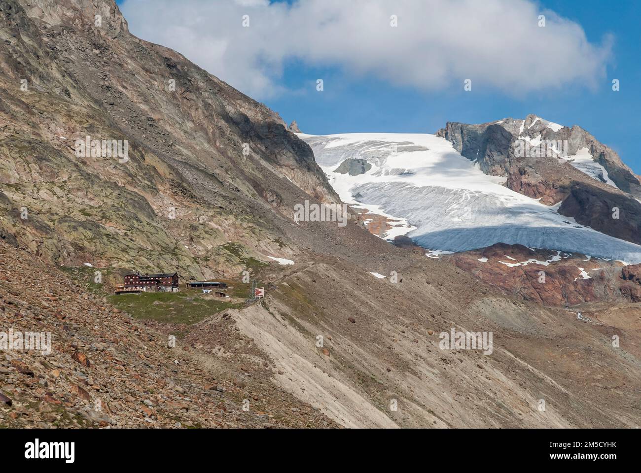 General scenic looking towards the German Alpine Club DAV Sektion ...