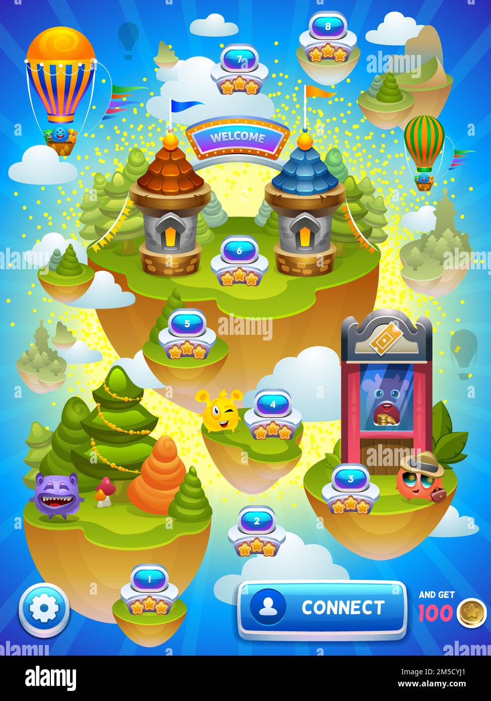 Game map. Vector illustration Stock Vector Image & Art - Alamy