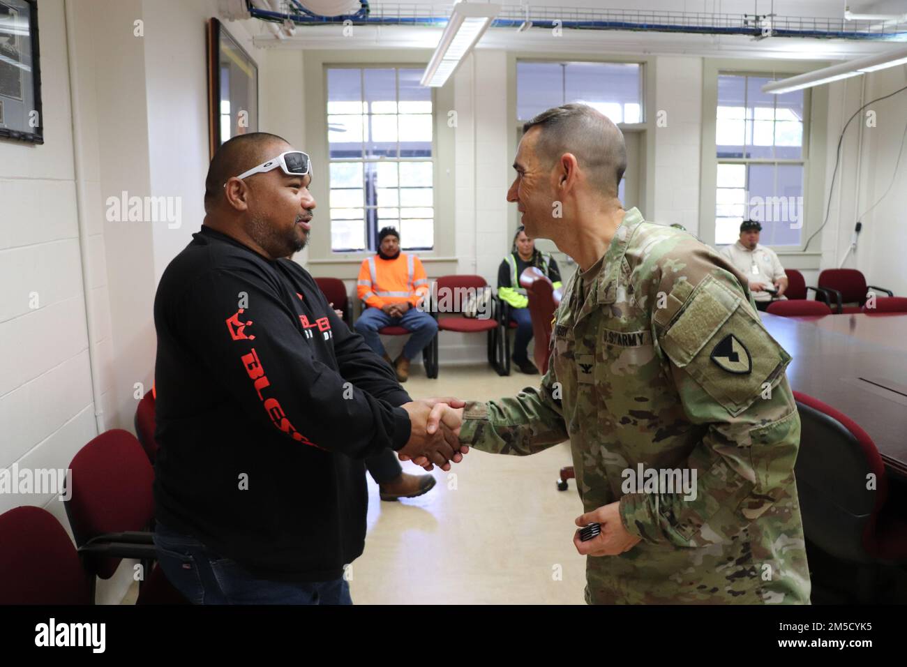 Garrison Commander Col. Dan Misigoy and Command Sgt. Maj. Mike Oliver ...