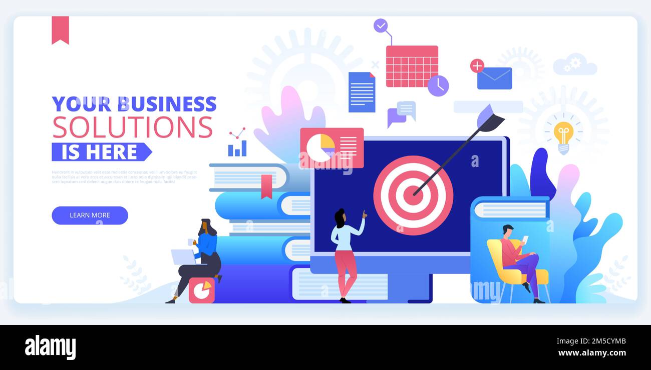 Digital marketing campaign landing page template. Social media ...