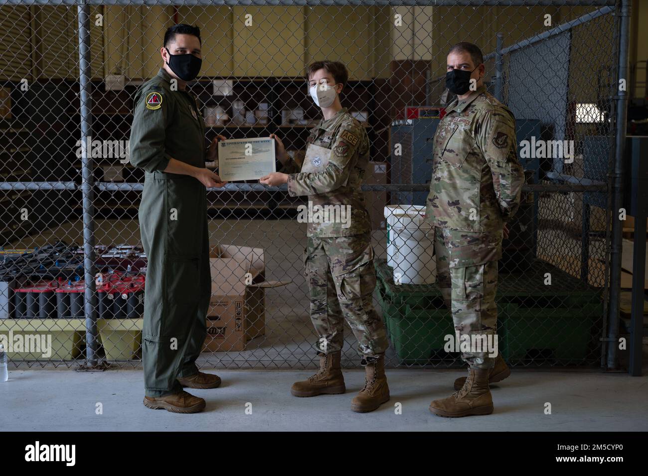 U.S. Air Force Airman 1st Class Vanessa Kernan, an aerospace ground ...