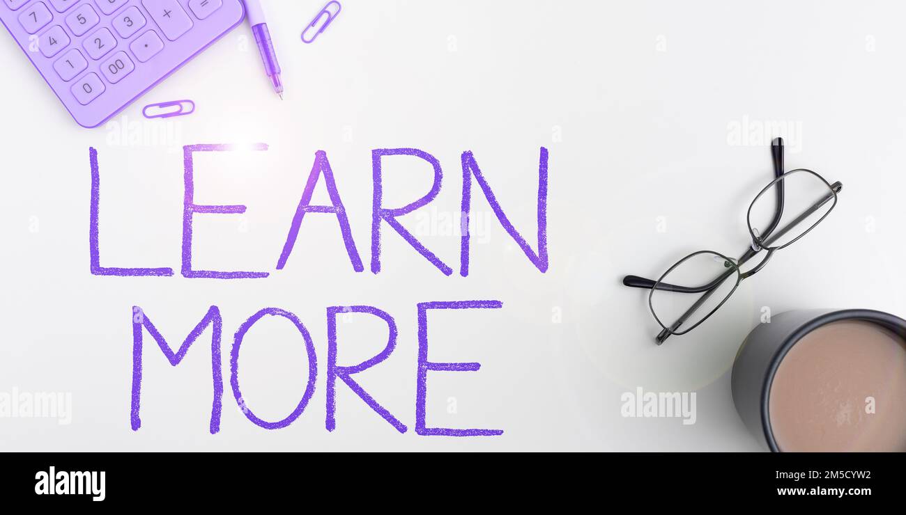 Conceptual caption Learn More. Conceptual photo Deepen knowledge of the ...