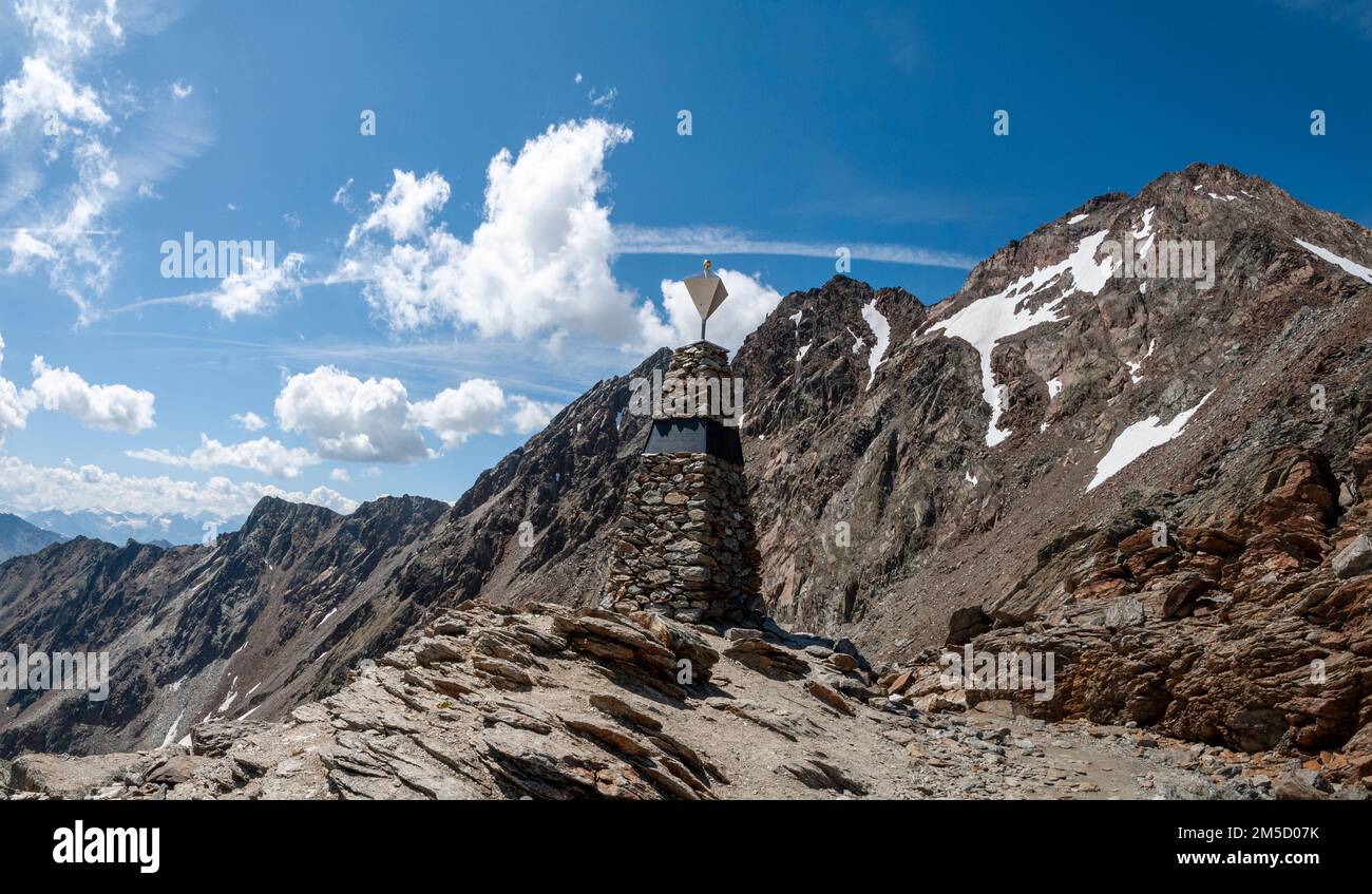 The image is of the memorial to Oetzi The Ice-Man who was found frozen ...