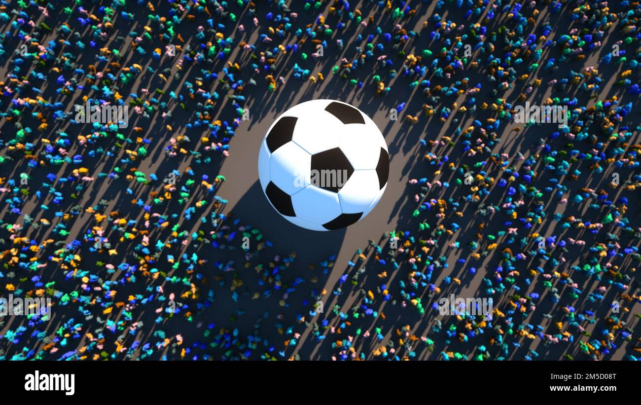 3d render round football stadium hi-res stock photography and images ...