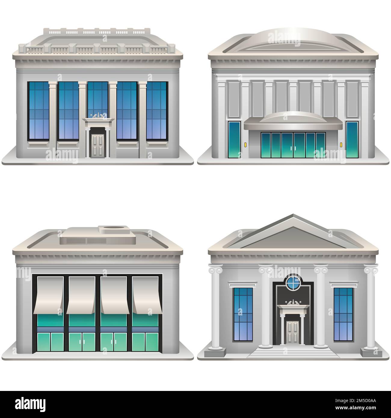 Bank buildings. Vector illustration. Eps 10 Stock Vector Image & Art - Alamy