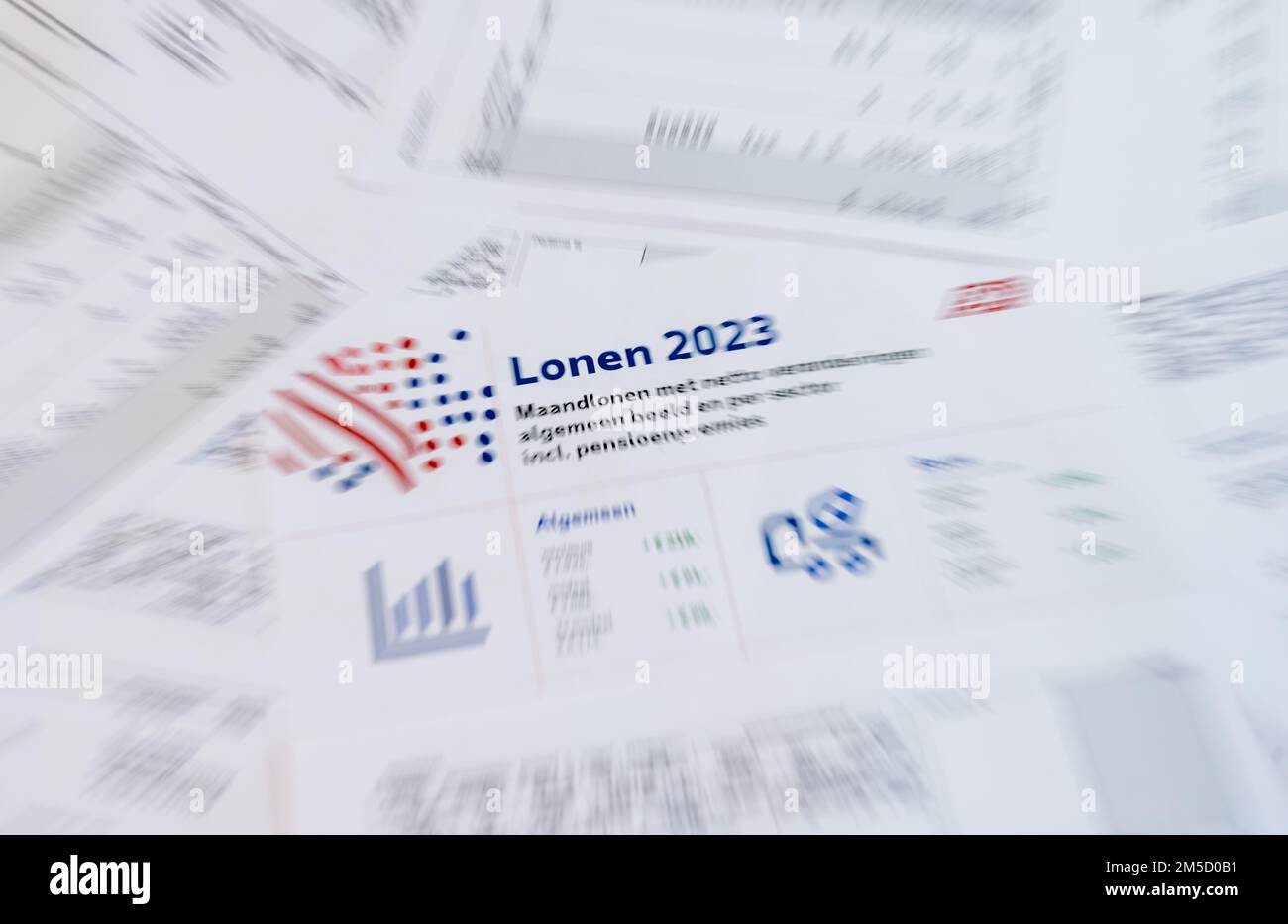 ILLUSTRATIVE - The pay slip of 2023 during the presentation of pay slip ...