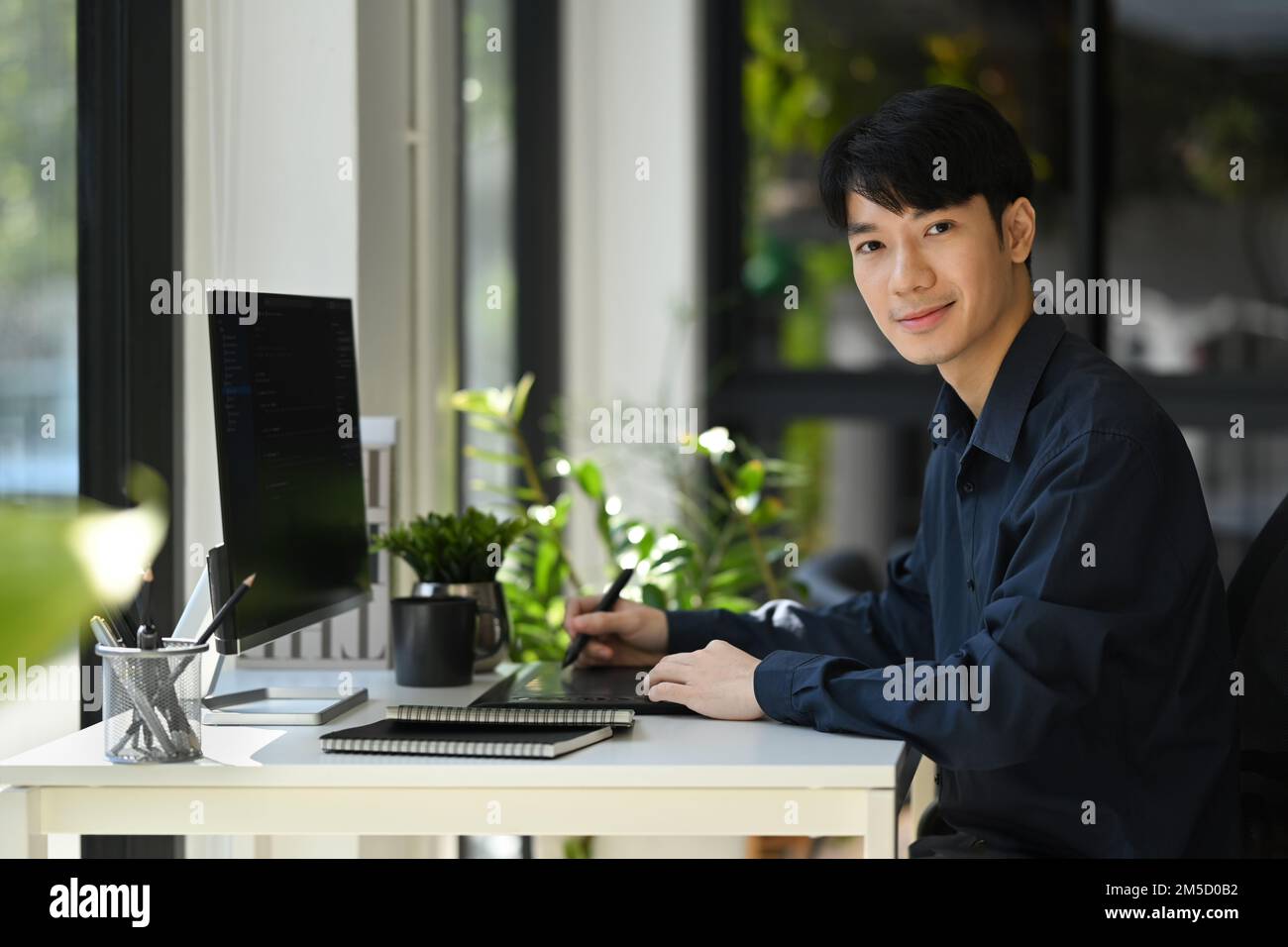 Portrait handsome web developer hi-res stock photography and images - Alamy
