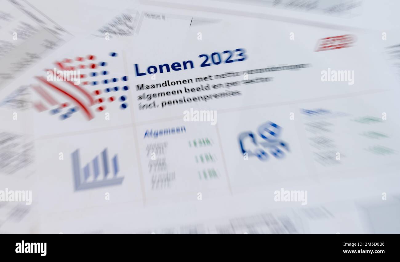 ILLUSTRATIVE - The pay slip of 2023 during the presentation of pay slip ...