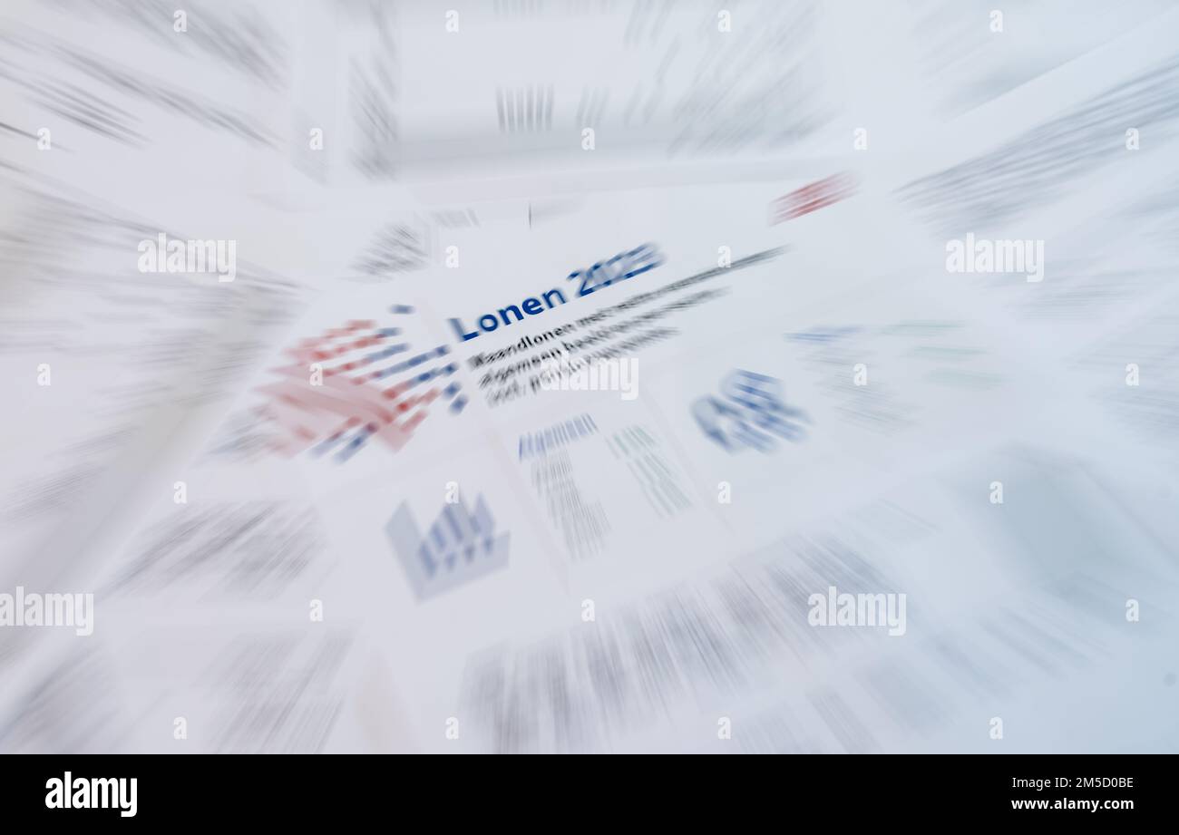 ILLUSTRATIVE - The pay slip of 2023 during the presentation of pay slip ...