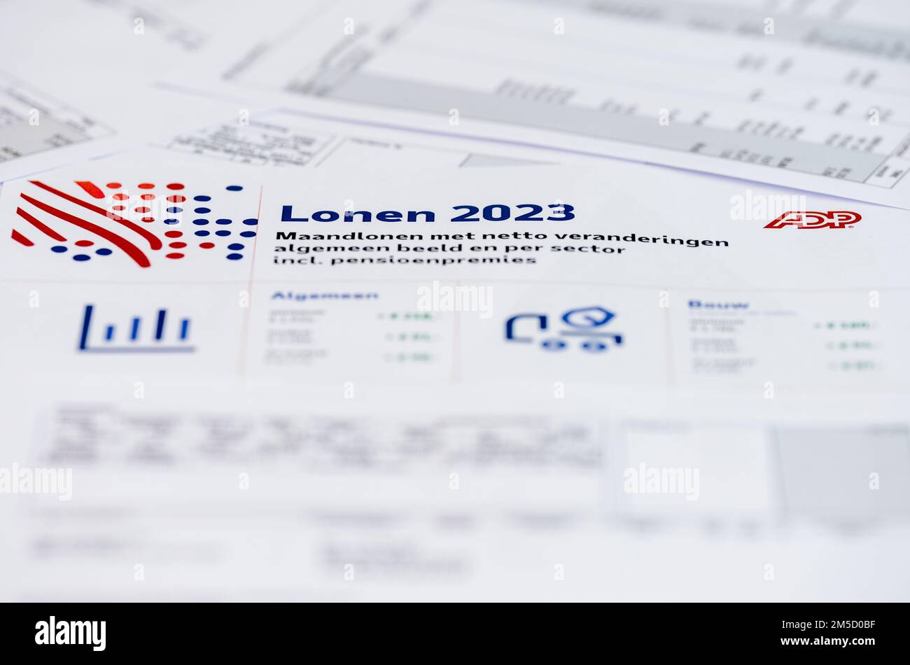 ILLUSTRATIVE - The pay slip of 2023 during the presentation of pay slip ...