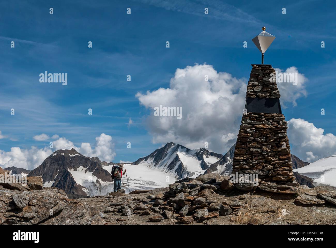 The image is of the memorial to Oetzi The Ice-Man who was found frozen ...