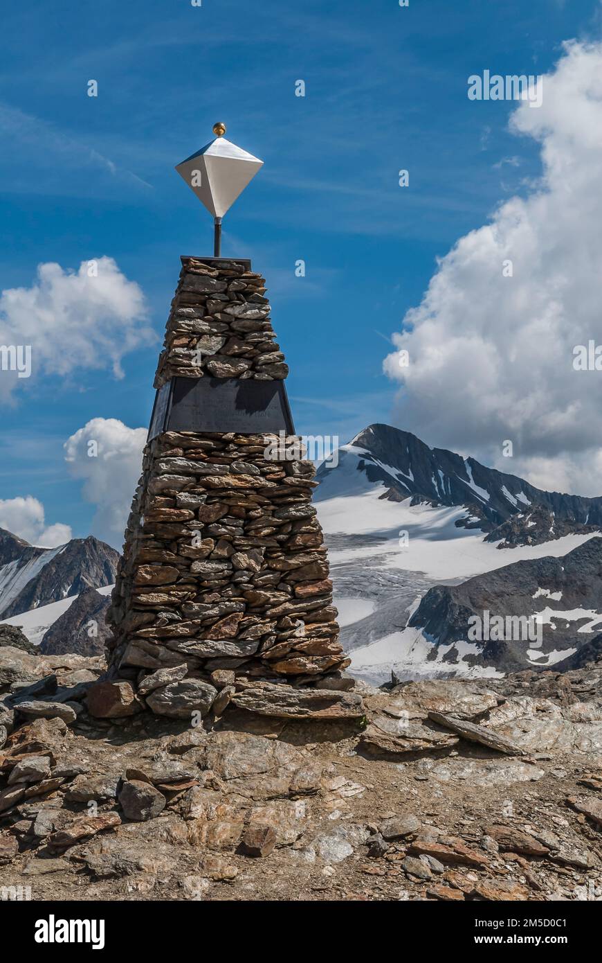 The image is of the memorial to Oetzi The Ice-Man who was found frozen ...