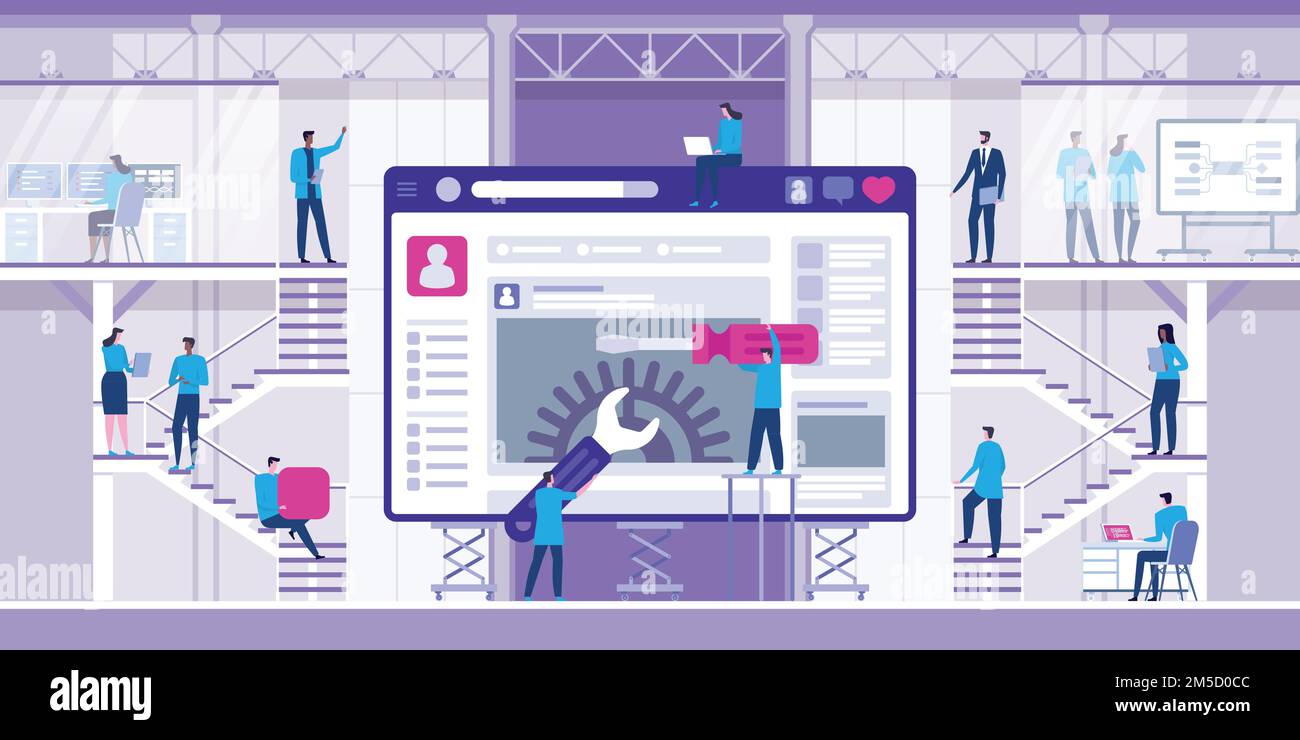 Modern flat design concept of Web Development for website. Landing page ...