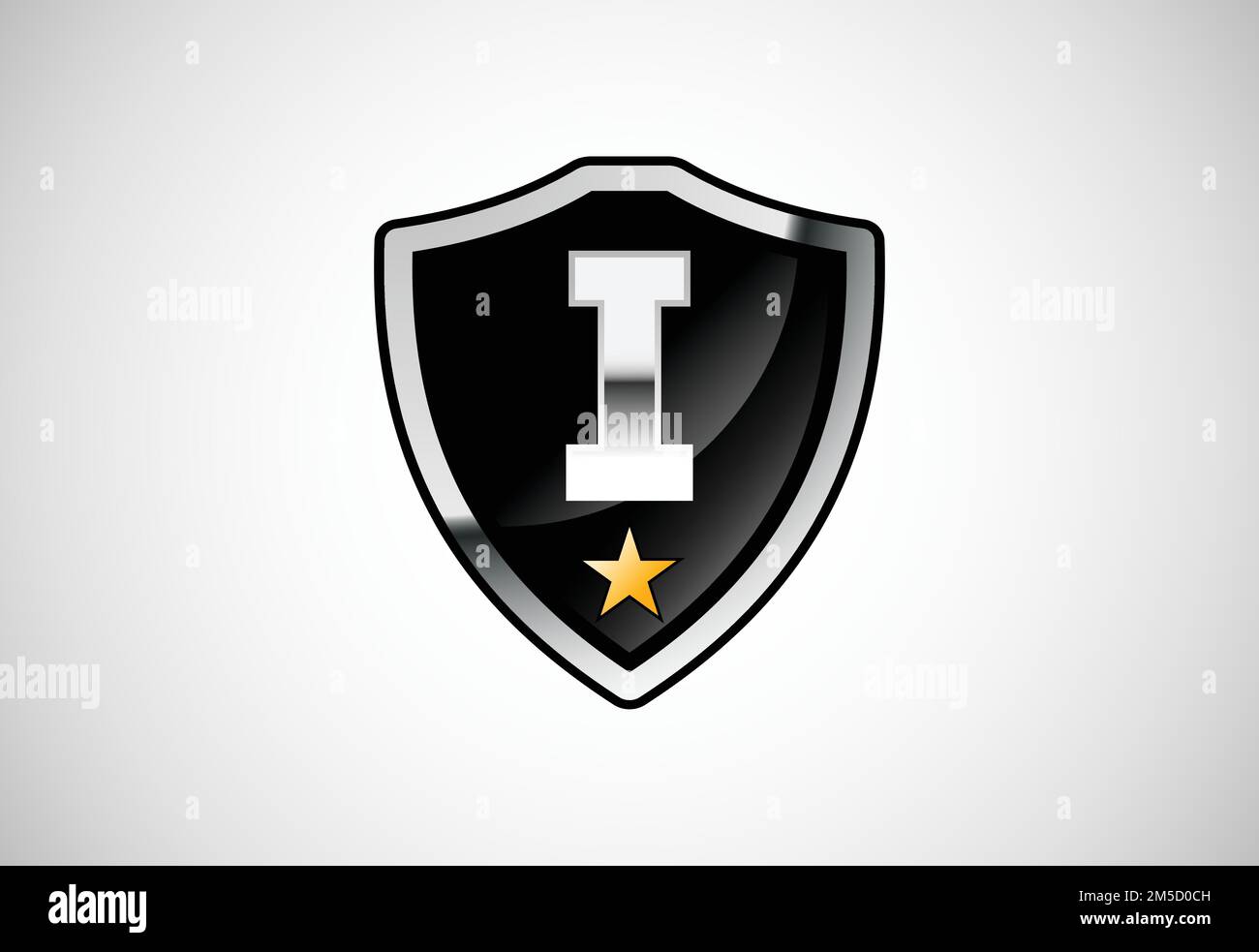 Initial letter I with shield icon logo design vector illustration ...
