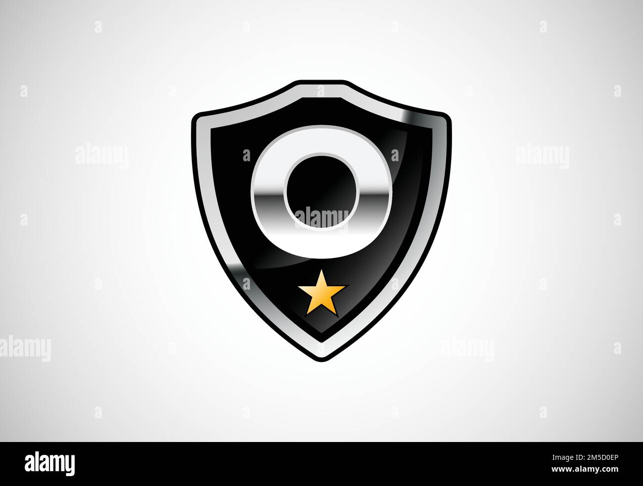 Initial letter O with shield icon logo design vector illustration ...