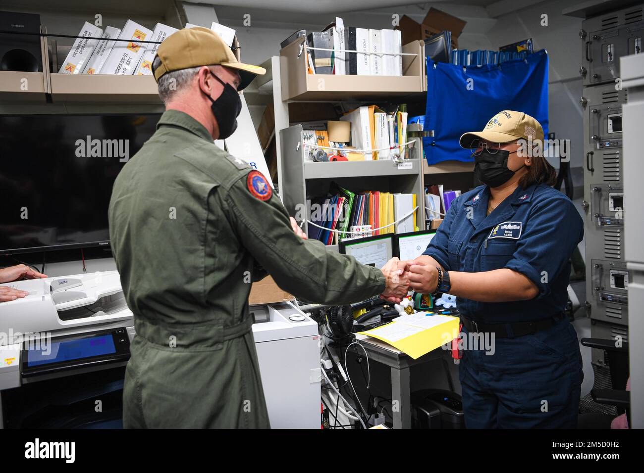 220303-N-TT059-2050 GUAM (Mar. 3, 2022) Rear Adm. J.T. Anderson, commander, Carrier Strike Group ...
