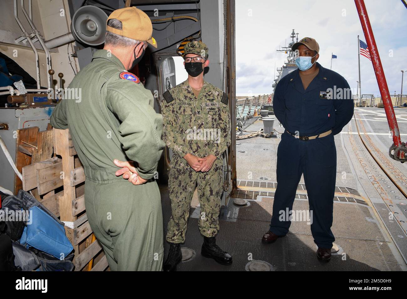220303-N-TT059-2063 GUAM (Mar. 3, 2022) Rear Adm. J.T. Anderson, commander, Carrier Strike Group ...