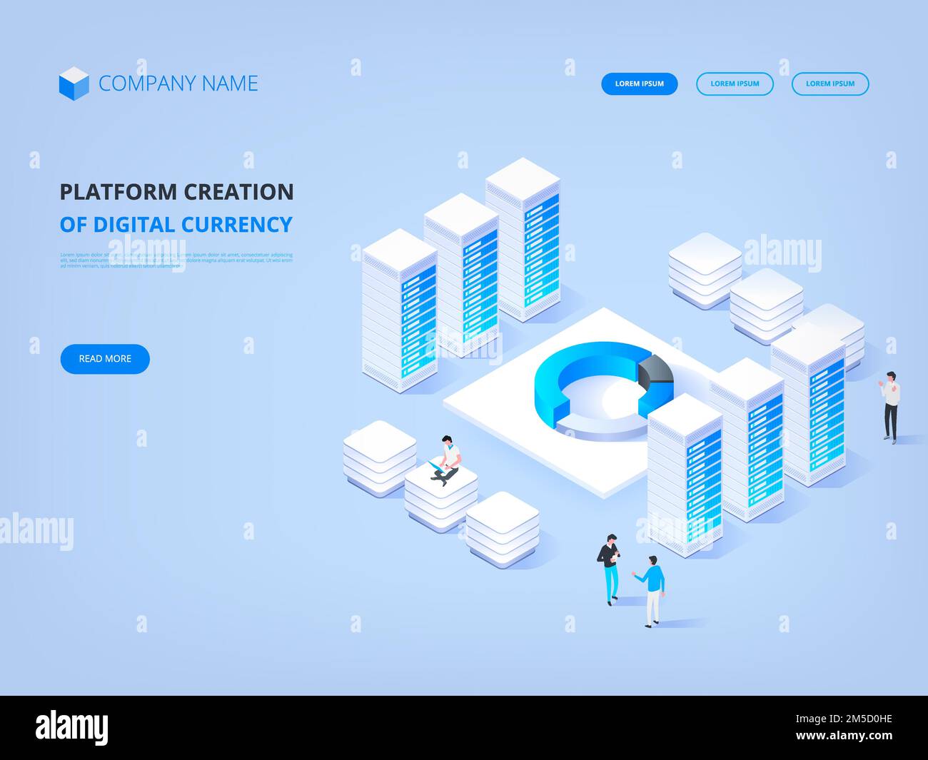 Header for Website. Cryptocurrency and blockchain. Platform creation of ...