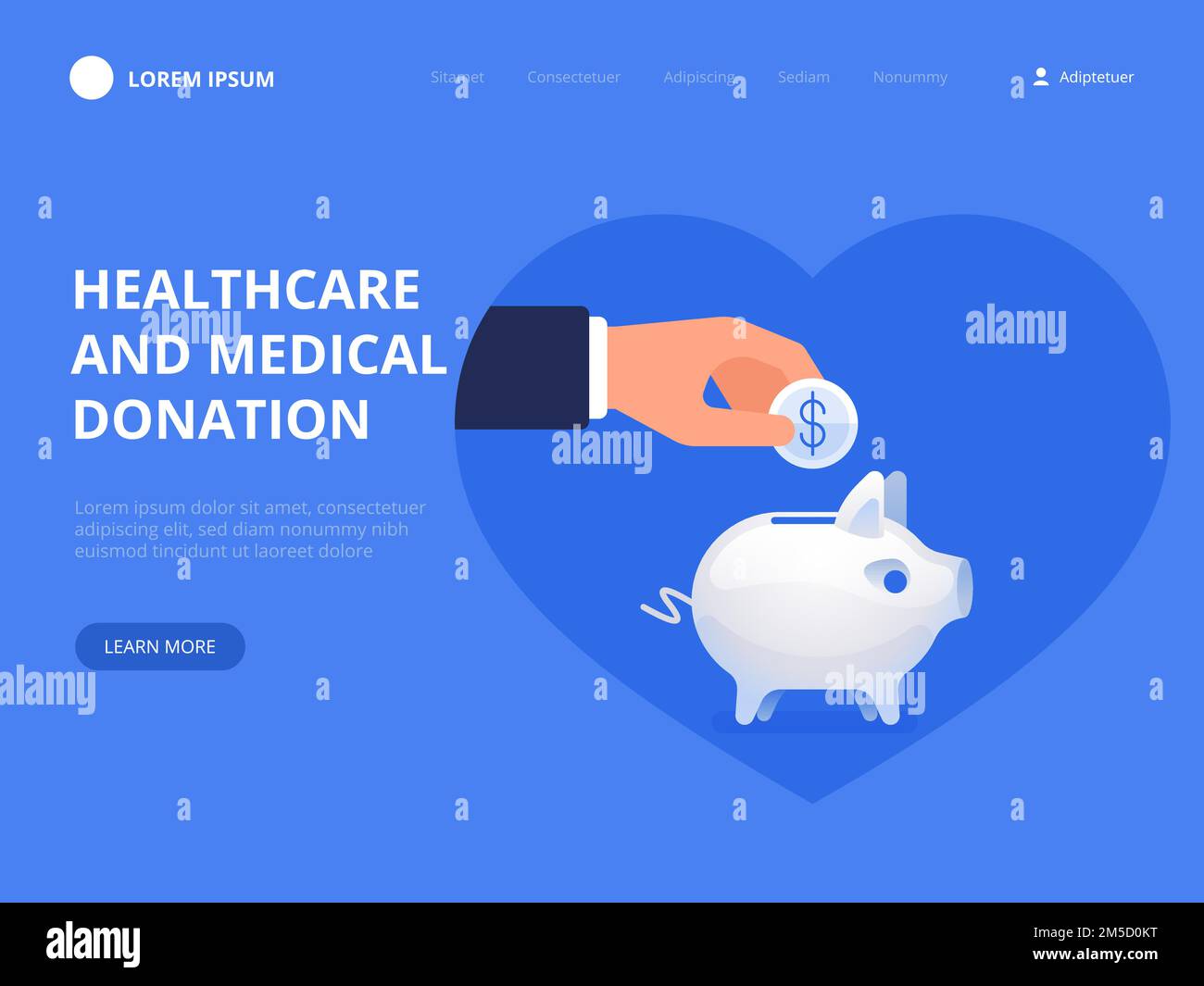 Healthcare and medical donation. Hand puts money in the piggy bank ...