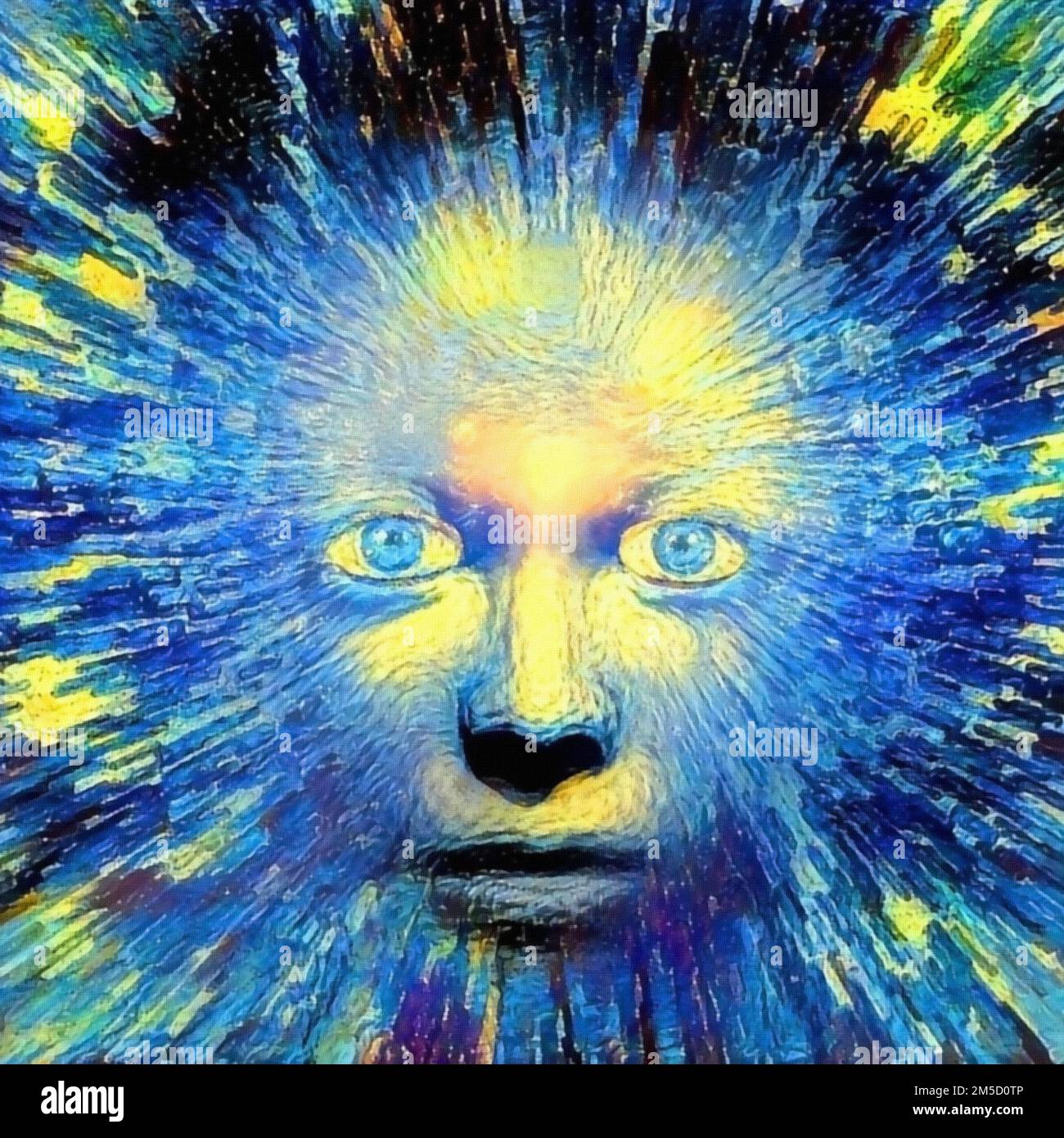 Vivid face of light. 3D rendering Stock Photo - Alamy