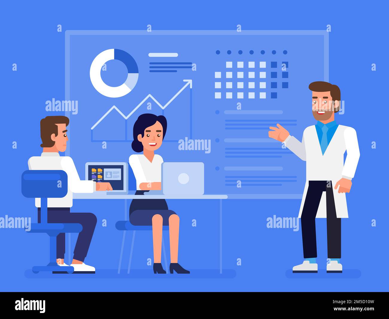 Health care plan. Professional medical team in board room meeting at ...