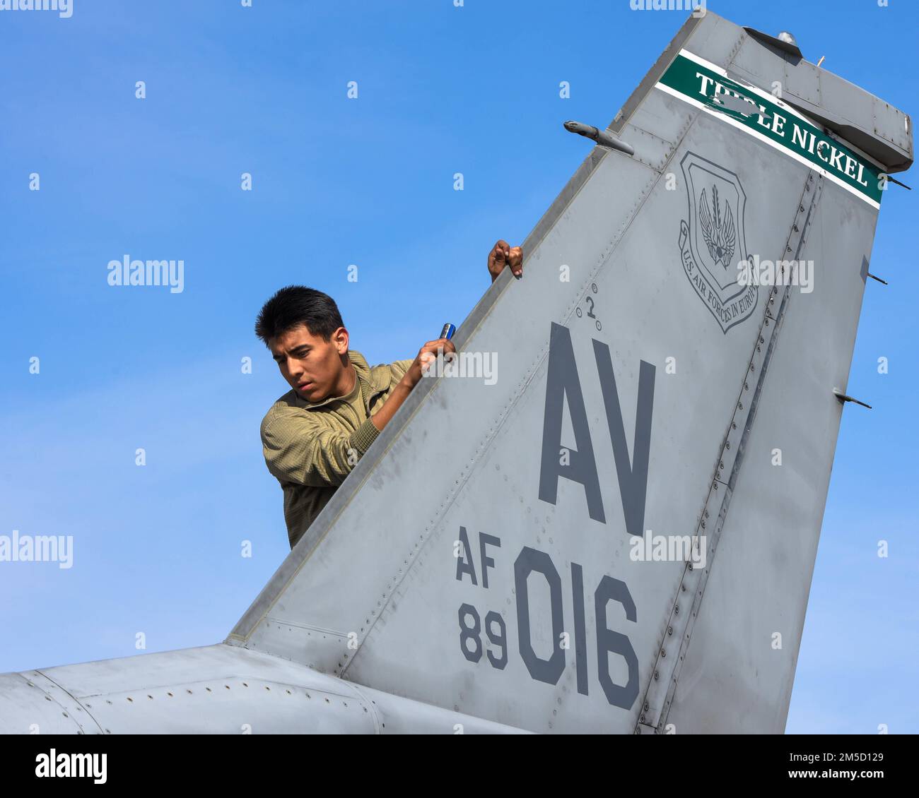 U.S. Air Force Airman First Class Derek Perez, 555th Aircraft ...