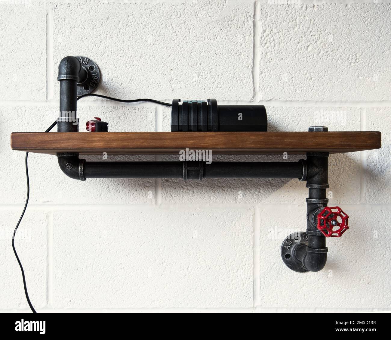 Industrial pipe shelf wall unit rustic wall shelf steampunk shelf hi ...
