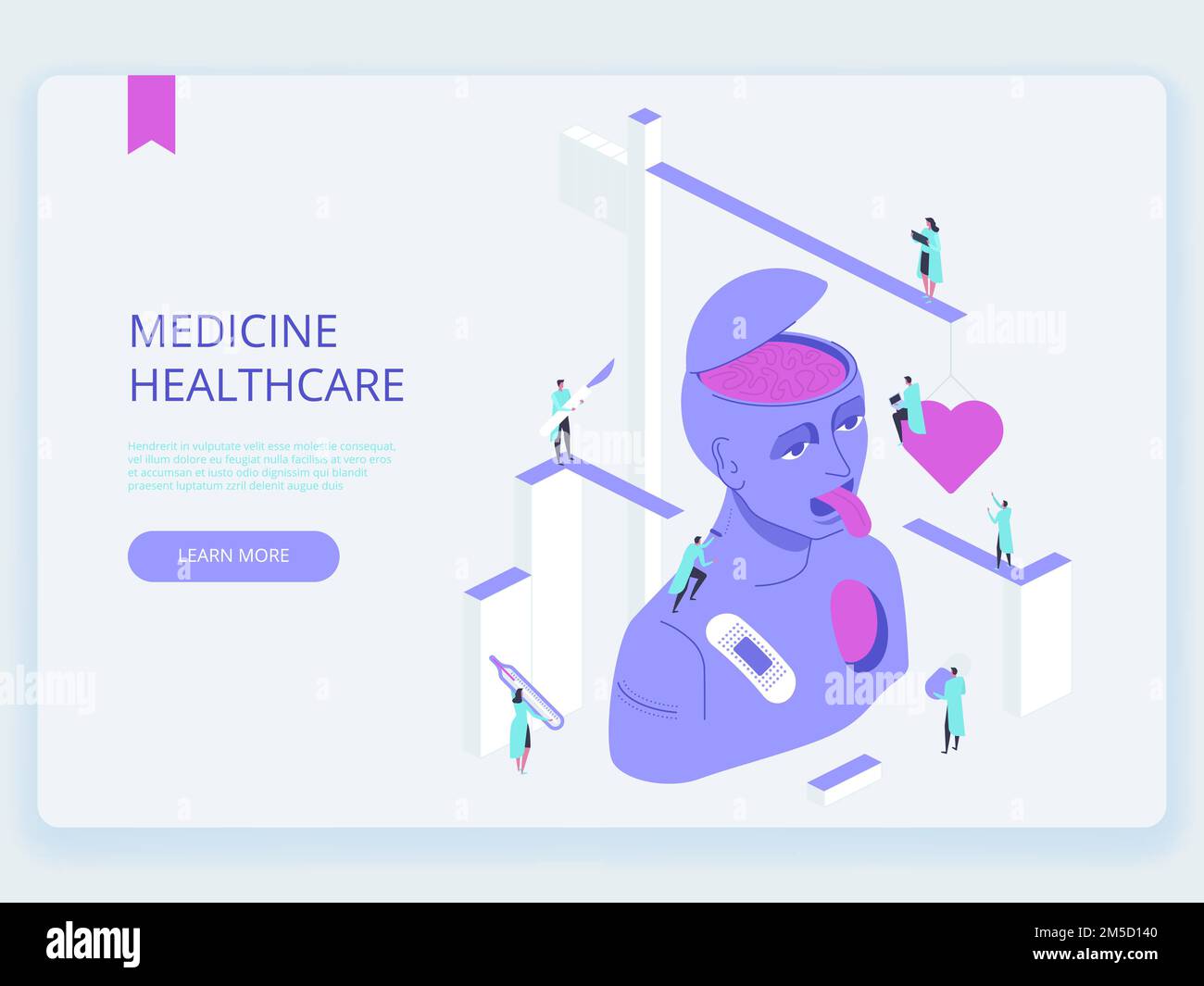 Medicine healthcare concept. Patient consultation. Isometric vector ...