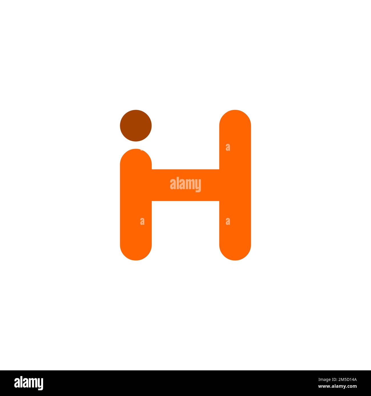 A vector of a creative orange "H" initial logo Stock Vector Image & Art ...
