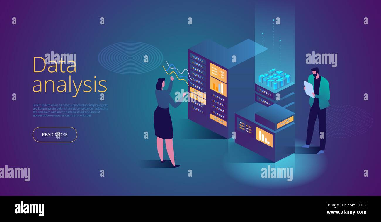 Vector Isometric Concept Of Data Analysis Network Mainframe