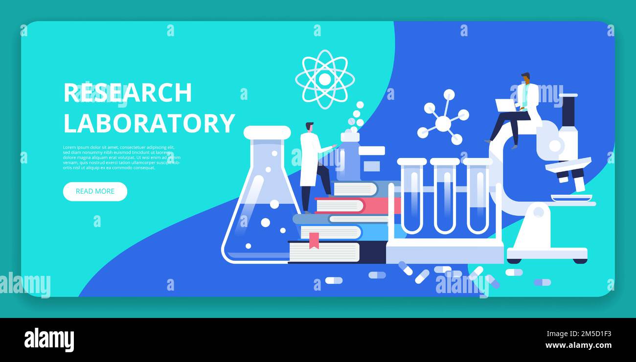Research laboratory. Scientist working at laboratorium. Man and woman ...
