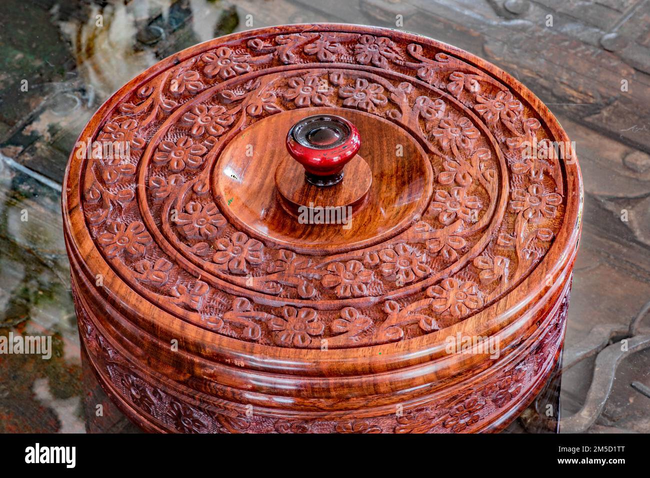 Decorative hand carved & attractive Indian wooden chapati/tortilla or ...