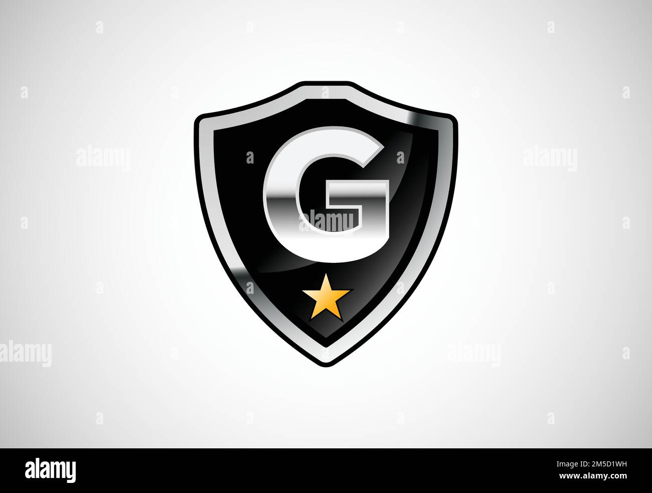 Initial letter G with shield icon logo design vector illustration ...